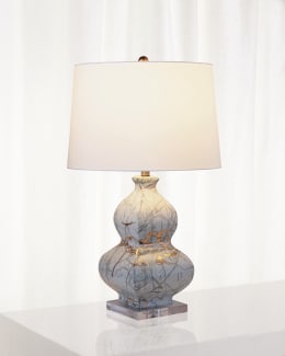 Port 68 London Smoke Blue Glass Lamp | Neiman Marcus