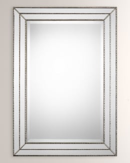 Textured Surface Mirror with Metallic Silver Finish | Neiman Marcus