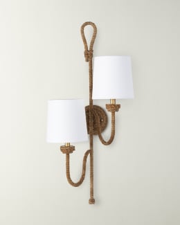 Regina Andrew River Reed Double Sconce | Neiman Marcus
