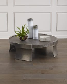 Bernhardt Barclay Round Travertine Coffee Table | Neiman Marcus