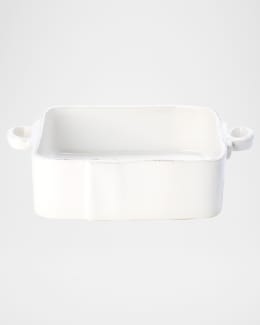 Vietri Lastra White Handled Round Baker | Neiman Marcus