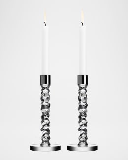 Orrefors Carat Large Candlesticks, Set of 2 | Neiman Marcus