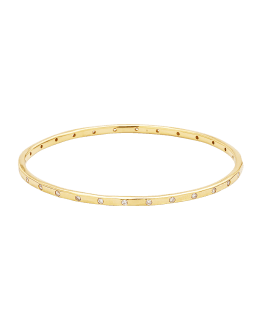 Ippolita 28-Stone Hinged Bangle in 18K Gold with Diamonds | Neiman Marcus