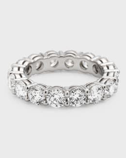 Neiman Marcus Diamonds Platinum Round White Diamond Buttercup Band Ring ...