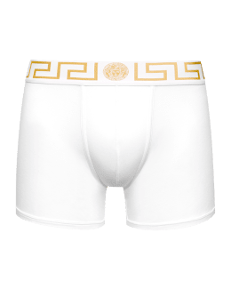 Versace Two-Pack Greca Border Long Boxer Trunks | Neiman Marcus