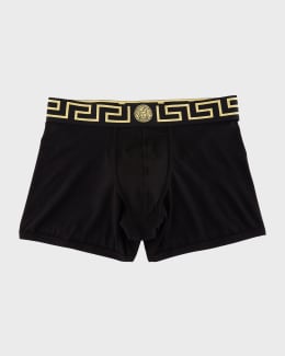 Versace Two-Pack Greca Border Long Boxer Trunks | Neiman Marcus