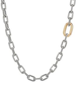 David Yurman DY Madison Chain Necklace in Silver with 18K Gold, 11mm ...