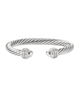David Yurman Cable Bracelet with Diamonds and 18K Gold in Silver, 5mm ...