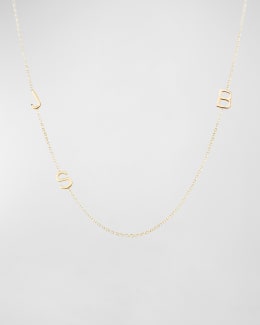 Maya Brenner Designs Mini 2-Letter Personalized Necklace, 14k Yellow ...