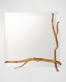 Global Views Bamboo Bronze Mirror | Neiman Marcus
