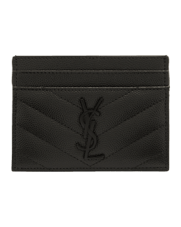 Saint Laurent YSL Monogram Envelope Flap Card Case in Python-Embossed ...