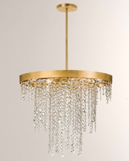 Crystorama Coco 6-Light Antiqued Silver Chandelier | Neiman Marcus