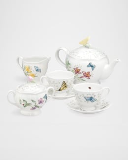 Lenox Butterfly Meadow Stacked Tea Set with Bag Holder | Neiman Marcus