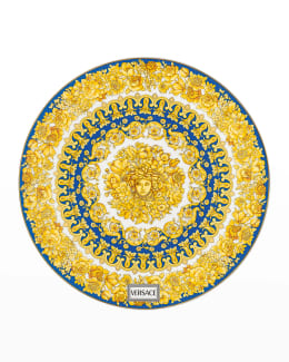 Versace Medusa Amplified Blue Coin Service Plate | Neiman Marcus