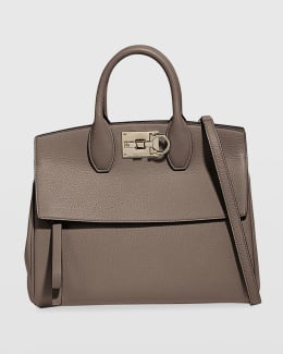 Ferragamo The Studio Soft Small Leather Top-Handle Bag | Neiman Marcus