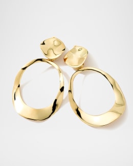 Ippolita Wavy Oval Drop Earrings in Sterling Silver | Neiman Marcus