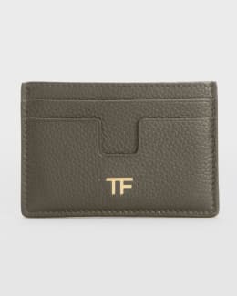 TOM FORD TF Card Holder in Grained Leather | Neiman Marcus