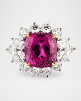 Robert Erich Platinum Diamond and Paraiba Tourmaline Statement Ring ...