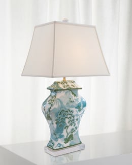 Port 68 London Smoke Blue Glass Lamp | Neiman Marcus