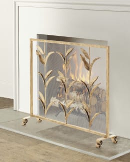 Leaf Scroll Fire Screen | Neiman Marcus
