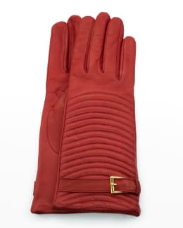Portolano Cashmere-Lined Napa Leather Gloves | Neiman Marcus