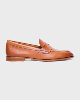Santoni DBA Metallic Leather Low-Top Sneakers | Neiman Marcus
