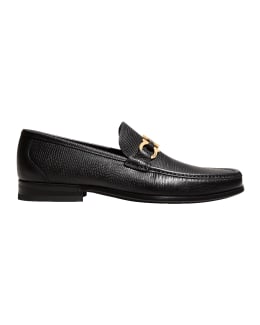 Ferragamo Men's Grandioso 2 Gancini-Bit Loafers | Neiman Marcus