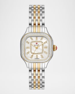 MICHELE Meggie Diamond Bezel and Mother-of-Pearl Watch, Two-Tone ...
