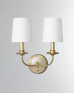 Regina Andrew River Reed Double Sconce | Neiman Marcus