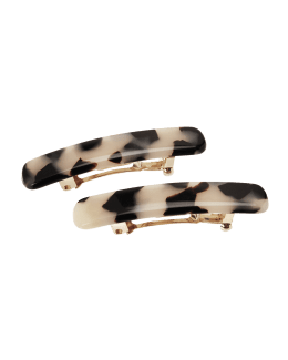 France Luxe Mini Classic Rectangle Barrettes, Set of 2 | Neiman Marcus