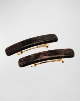 France Luxe Mini Classic Rectangle Barrettes, Set of 2 | Neiman Marcus