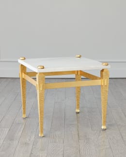Global Views Jafar Interlocking Marble End Table | Neiman Marcus