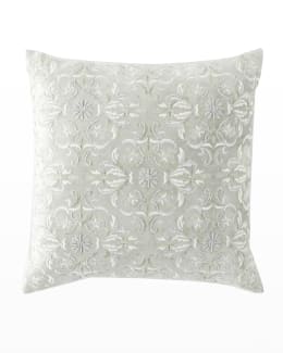 Callisto Home Larrisa Modern Metallic and Beaded Velvet Decorative ...