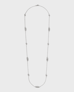 Messika Move Uno 18K White Gold Long Diamond Necklace | Neiman Marcus