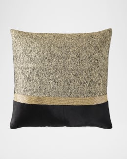 Callisto Home Larrisa Modern Metallic and Beaded Velvet Decorative ...