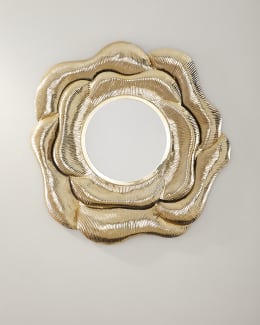 Neiman Marcus Round Floral Mirror | Neiman Marcus