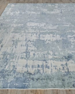 Exquisite Rugs Mercuri Power-Loomed Blue & Silver Rug, 9' x 12 ...