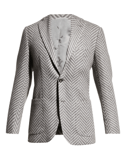 Kiton Men's Chevron Sport Coat | Neiman Marcus