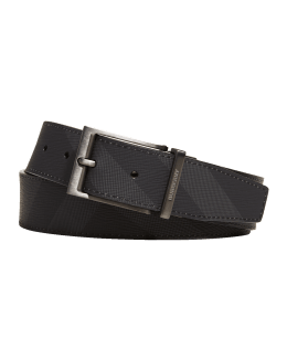 Shinola Men's Reversible Rectangular-Buckle Leather Belt | Neiman Marcus