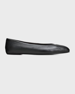 THE ROW Boheme Leather Mary Jane Ballerina Flats | Neiman Marcus