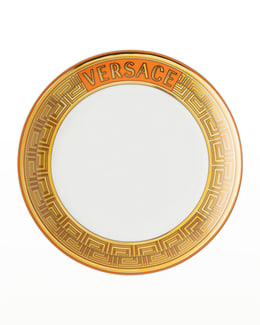 Versace Medusa Amplified Blue Coin Salad Plate | Neiman Marcus