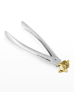 Michael Aram Butterfly Ginkgo Large Lock-Spring Tongs | Neiman Marcus