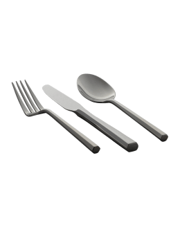 Hampton Forge 20-Piece Mirabella Satin Gunmetal Flatware Set | Neiman Marcus