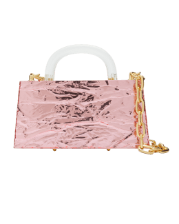 L'Afshar Eva Crushed Ice Top-Handle Bag | Neiman Marcus