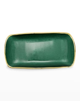 Vietri Metallic Glass Ruby Rectangle Tray | Neiman Marcus