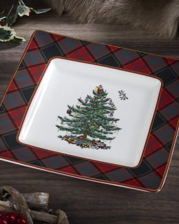 Spode Christmas Tree Sculpted Platter | Neiman Marcus