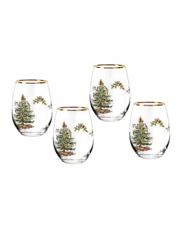 Spode Christmas Tree Wine Glasses, Set of 4 | Neiman Marcus