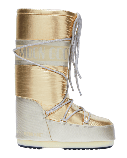 Moon Boot Icon Rainbow Lace-Up Snow Boots | Neiman Marcus