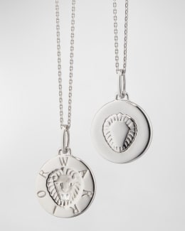 Monica Rich Kosann Sterling Silver Petite Initial Locket Necklace ...