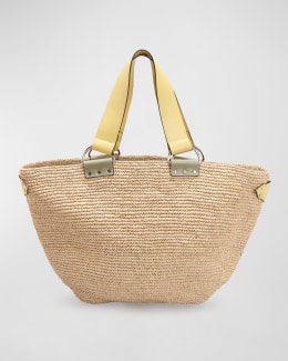 Givenchy Small Plage Voyou Raffia Basket Tote Bag | Neiman Marcus